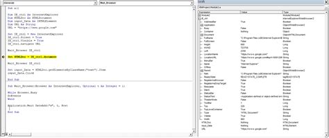 html how to access the web using vba please check my