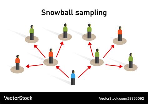 Snowball Sampling Sample Taken From A Group Vector Image