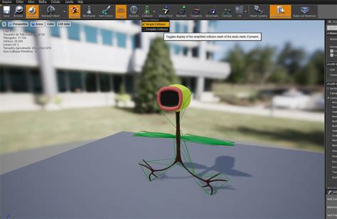 unreal 4 how can i set my non convex object s collision to a more