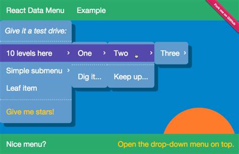 react data menu component reactscript