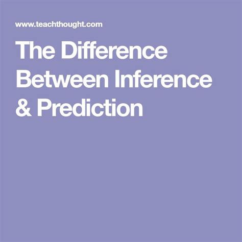 the difference between inference and prediction inference autism