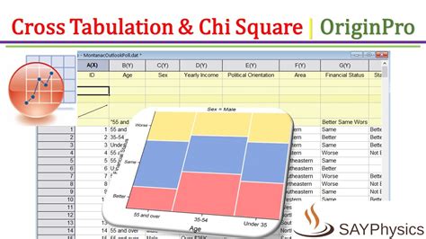 How To Do Cross Tabulation And Chi Square On Statistical Data In Origin