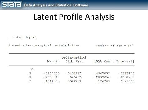 Latent Class Analysis Using Stata Chuck Huber Stata