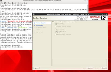 creating oracle database using dbca for 12c r1 oraclenext solution