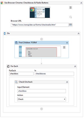 how to click each checkbox on a for each activities uipath