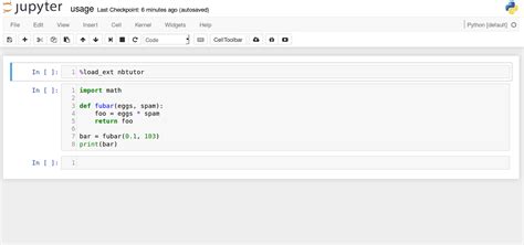 visualize python code execution in jupyter notebook cells