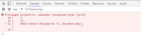 javascript react uncaught syntaxerror stack overflow