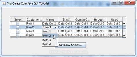 how to use java gui jtable combobox jcombobox in jtable cell