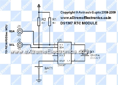 interfacing ds1307 rtc chip with avr microcontroller