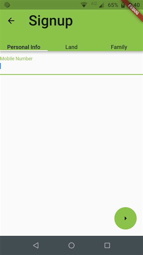 android flutter disable tab navigation until form validation