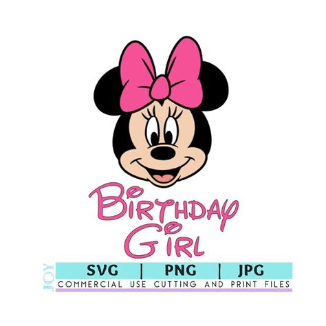 Minnie Mouse Birthday Girl T Shirt Svg  Png Disneyland Etsy In
