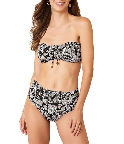 Tommy Bahama Playa Brava Sanibelle Bandeau Bra Swim Top And High Waist