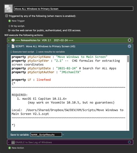 move all windows to primary screen macro library keyboard maestro