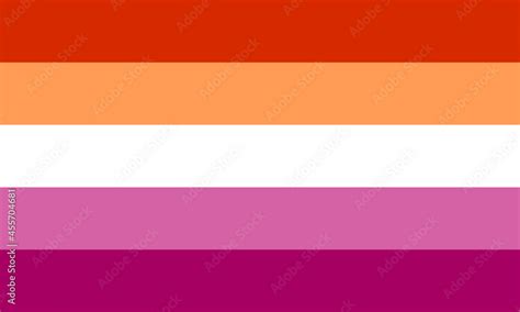 Vecteur Stock Lesbian Pride Flag Background Graphic Design Icon Sign