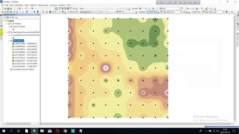 creating shapefile and raster and interpolation from excel data in