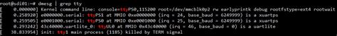 stdout the linux boot message in dmesg doesn t output to uart unix