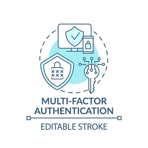 Multi Factor Authentication Concept Icon 2129801 Vector Art At Vecteezy