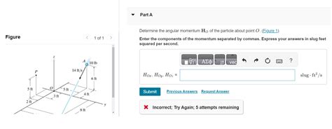 Solved Determine The Angular Momentum Ho Of The Particle