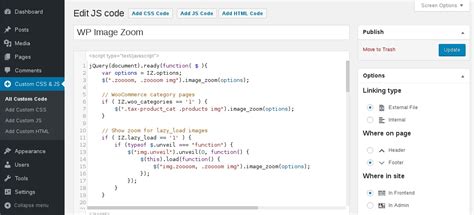 simple custom css and js wordpress plugin