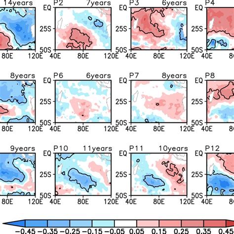 Composites Of Sst Anomaly Shading ℃ During Austral Autumn For Each