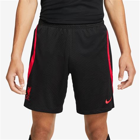 Nike Liverpool Fc 22 23 Dri Fit Strike Shorts Away Black Siren Red