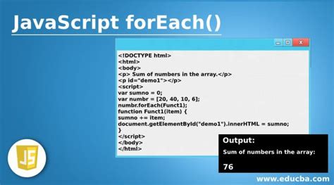 javascript foreach how foreach method works in javascript