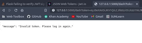 python flask failing to verify jwt signature for protected routes
