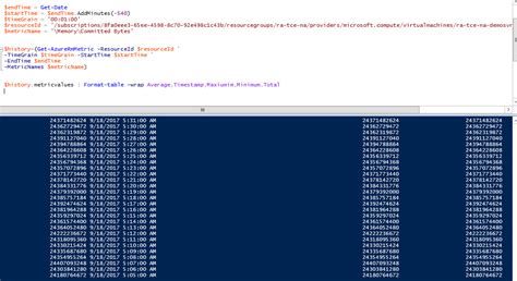 powershell unable to access [guest] metrics using get azurermmetric
