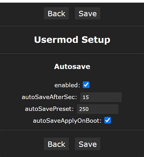 usermod auto save feature not working · issue 2639 · aircoookie wled