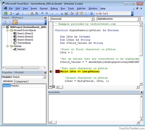 ms excel 2003 continue vba code