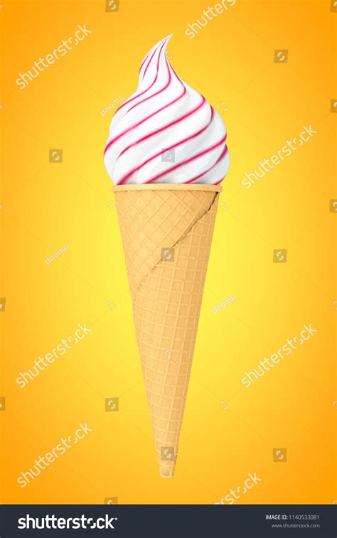 Soft Serve Ice Cream Waffle Crispy Stock Illustration 1140533081