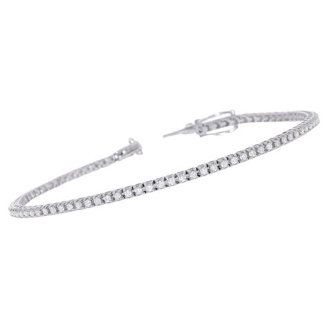 Bliss By Damiani 18k White Gold Diamond 1 00 Carat Tw Tennis Bracelet