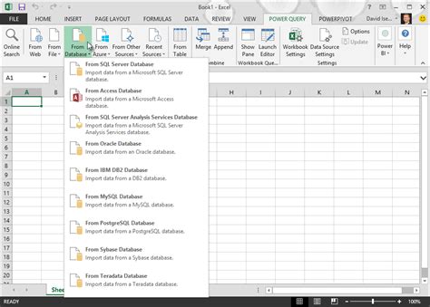 import data from database using native database query