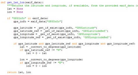 using python to extract geographic coordinates from iphone photos