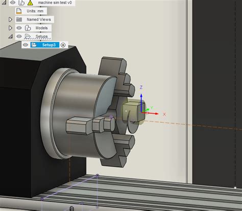 solved machine builder simulation for 4th axis places the