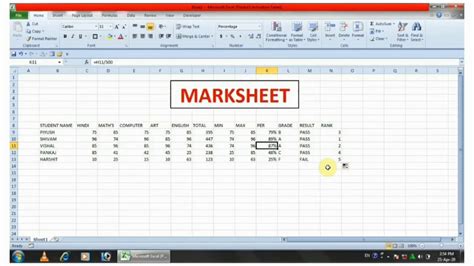 view excel marksheet result formula pics formulas how make and comany