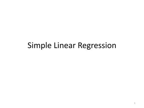 ppt simple linear regression powerpoint presentation free download