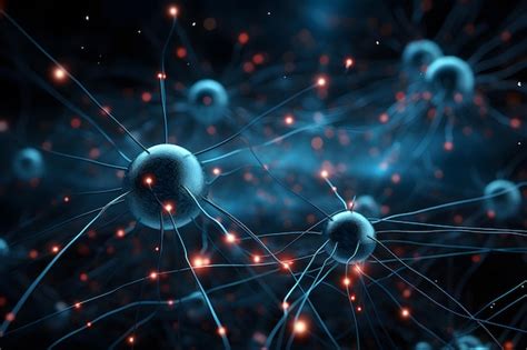 Premium Ai Image Abstract Illustration Of Neural Network Nodes