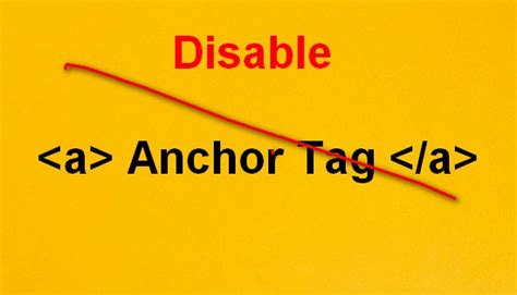 how to disable anchor tag in html css and javascript