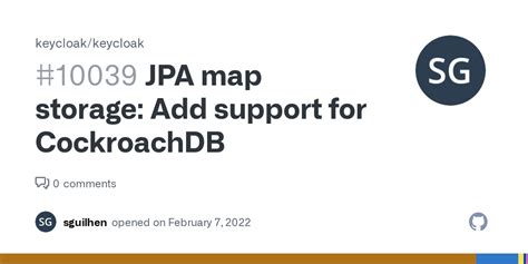 jpa map storage add support for cockroachdb · issue 10039 · keycloak