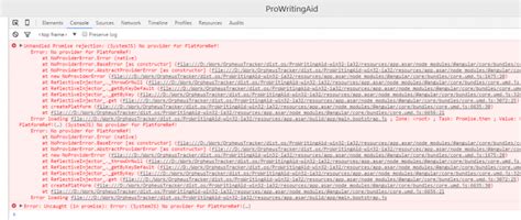 javascript angular2 error in electron app no provider