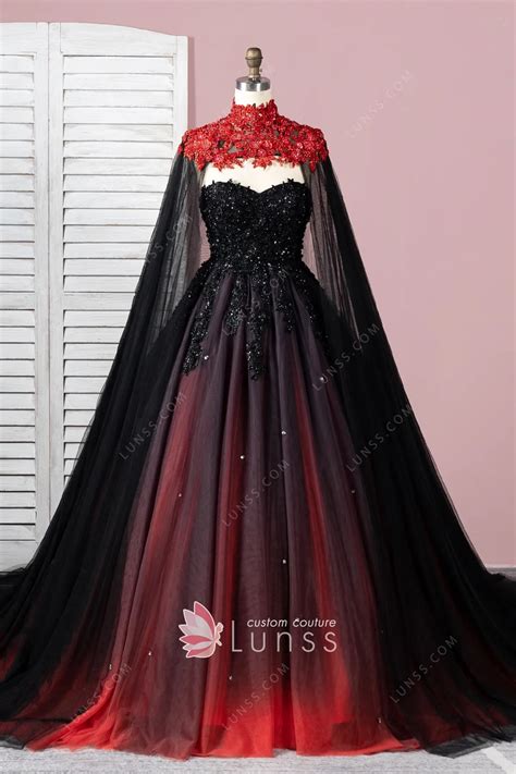 Black And Red Ball Gown