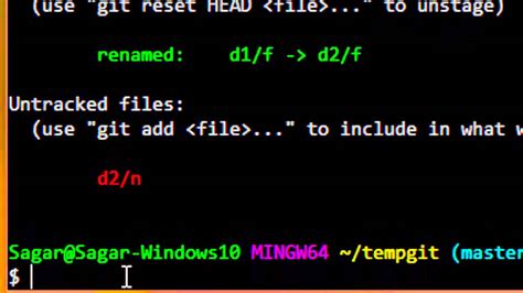 how to rename a directory in git youtube
