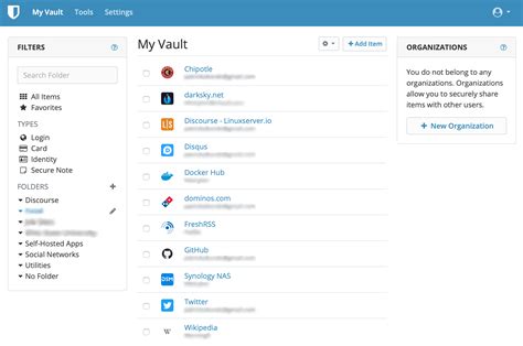 Bitwarden On Premise Team Password Manager