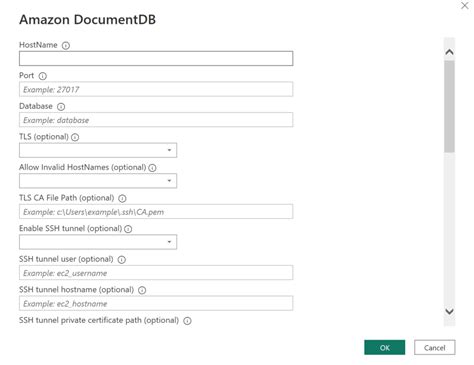 microsoft power bi desktop から amazon documentdb connect する amazon