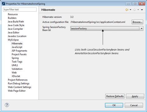 performing db operations using hibernate and spring genuitec
