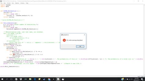 python how do i fix the eol syntax error in this