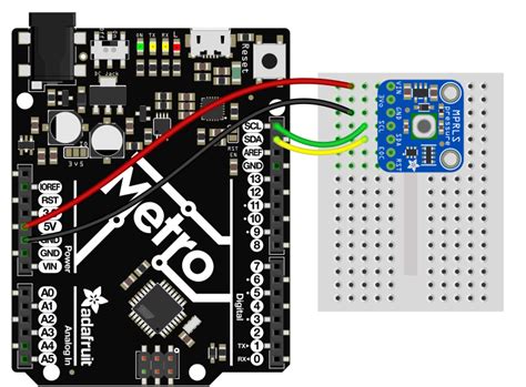 arduino test adafruit mprls ported pressure sensor