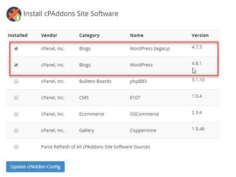 how to use the cpanel wordpress manager