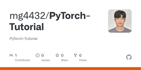github mg4432 pytorch tutorial pytorch tutorial